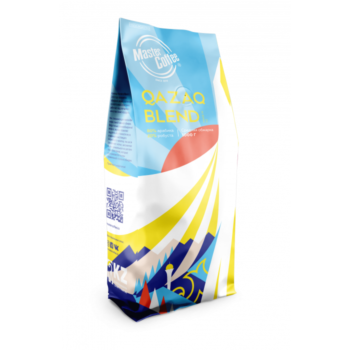 Кофе зерновой «Qazaq Blend», 80% арабика/ 20% робуста - mastercoffee.kz